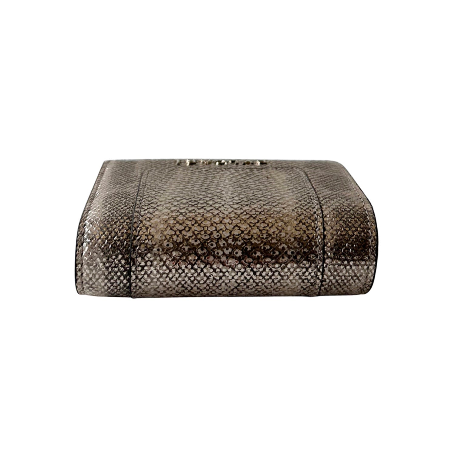 Shop authentic Bvlgari Serpenti Snake Skin Trifold Wallet at revogue ...