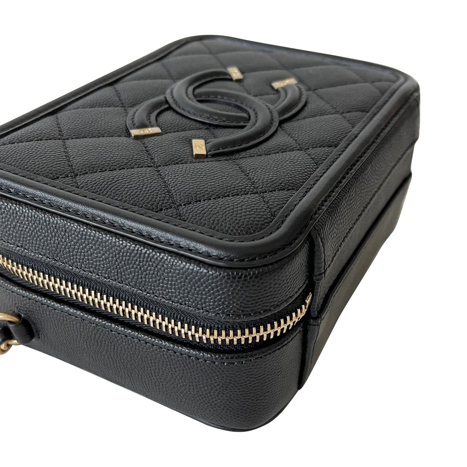 Shop authentic Chanel Small Filigree Vanity Case at revogue for just ...