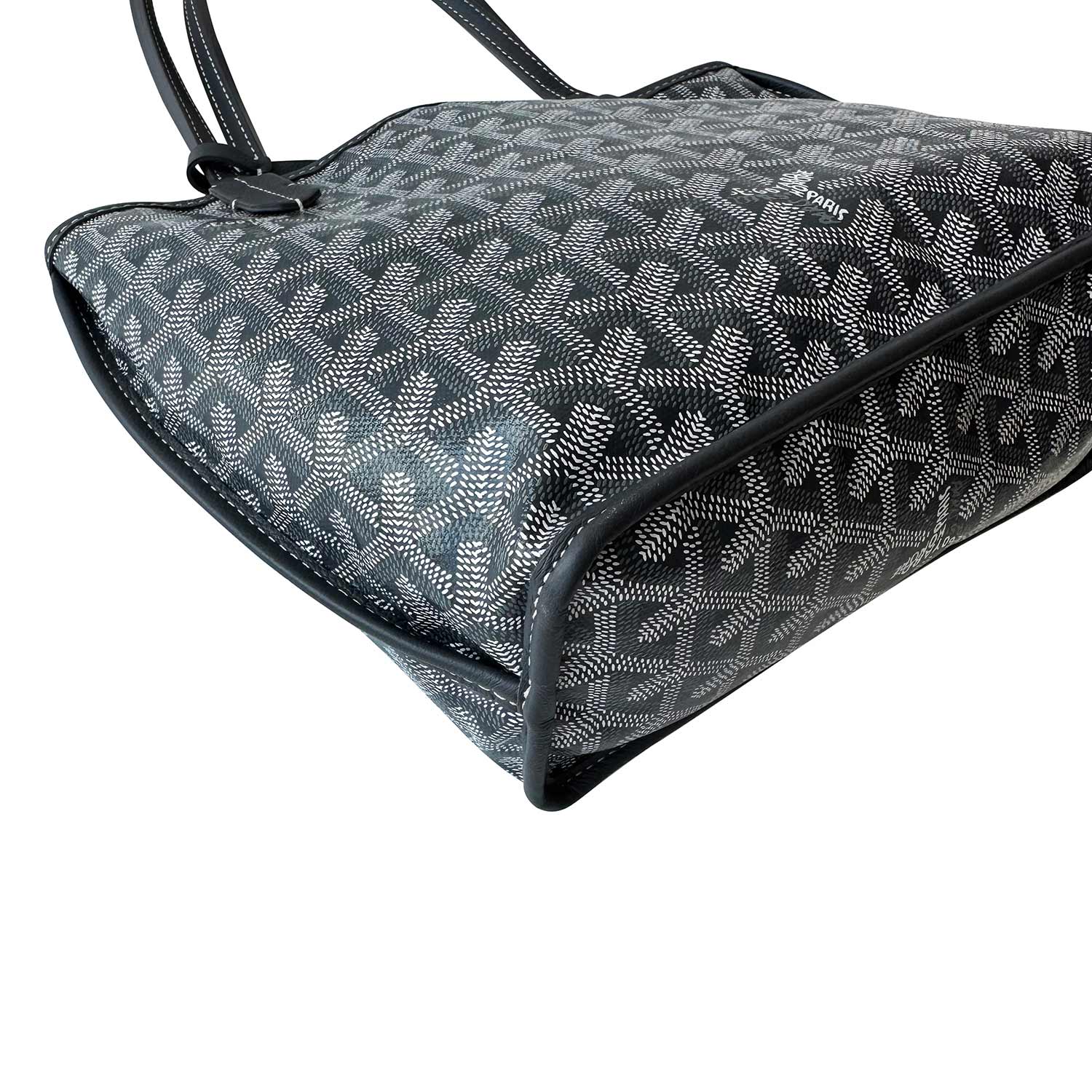 Goyard Mini Anjou Reversible in Grey and White Goyardine – revogue