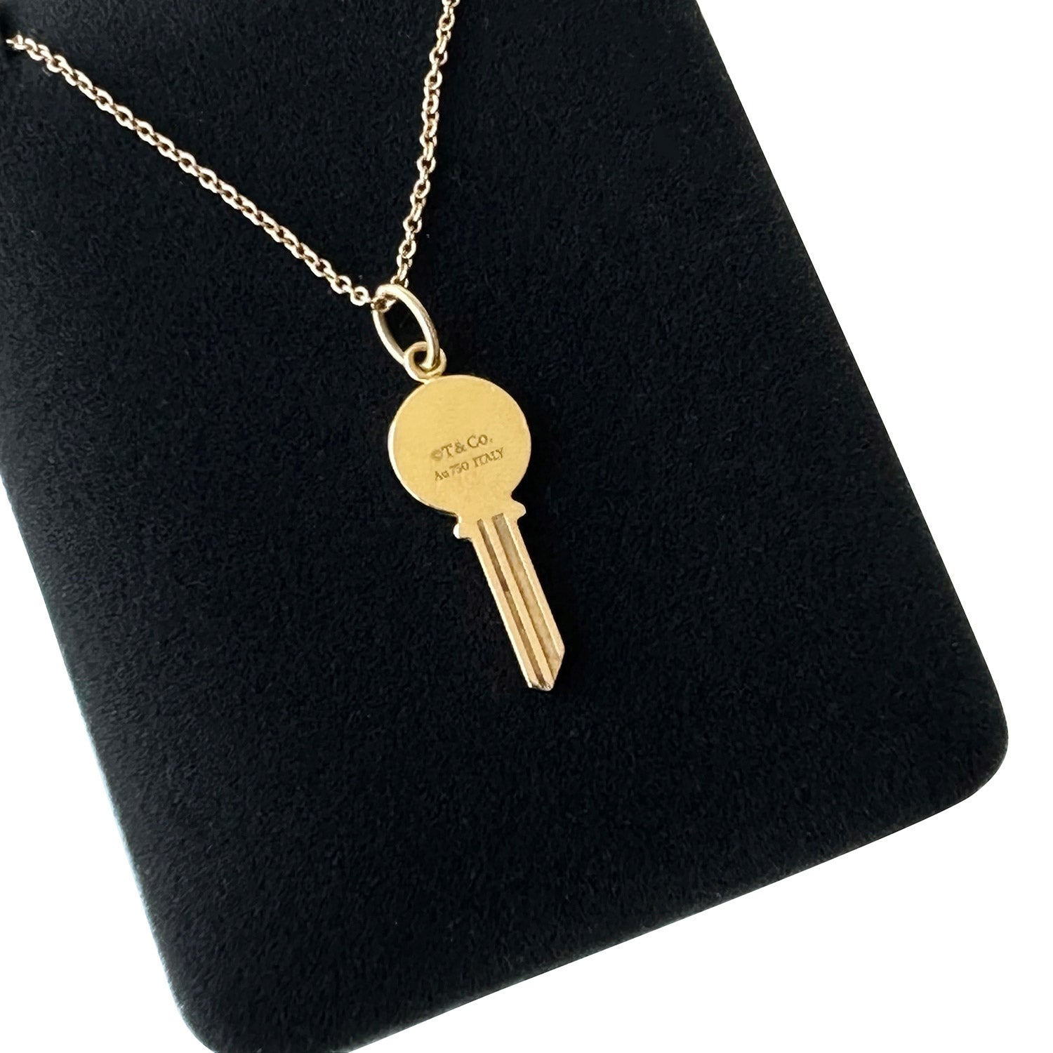 Shop authentic Tiffany & Co. Modern Keys Round Key Pendant Necklace at ...