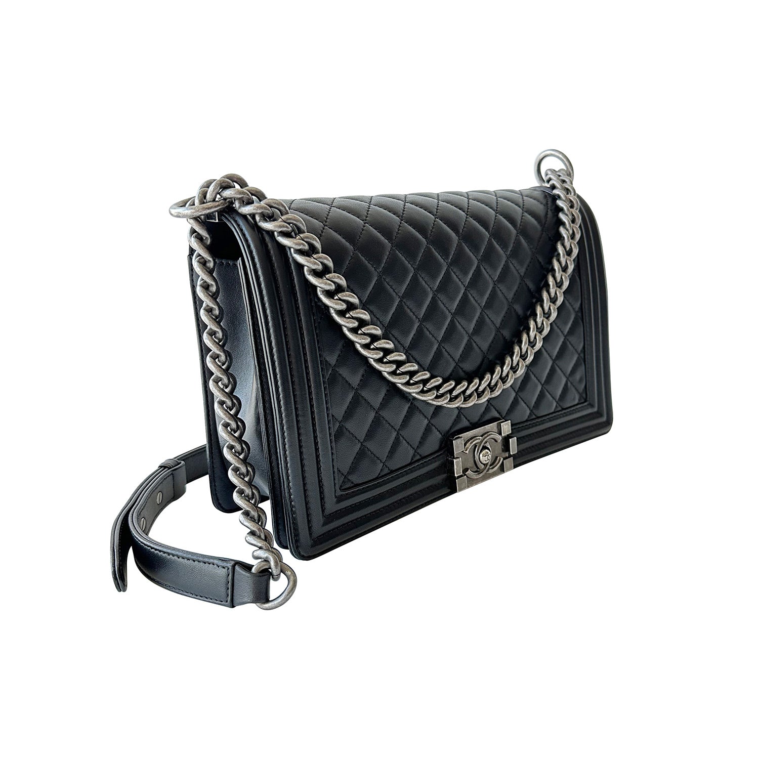 Shop authentic Chanel Quilted Large Boy Bag at revogue for just USD ...
