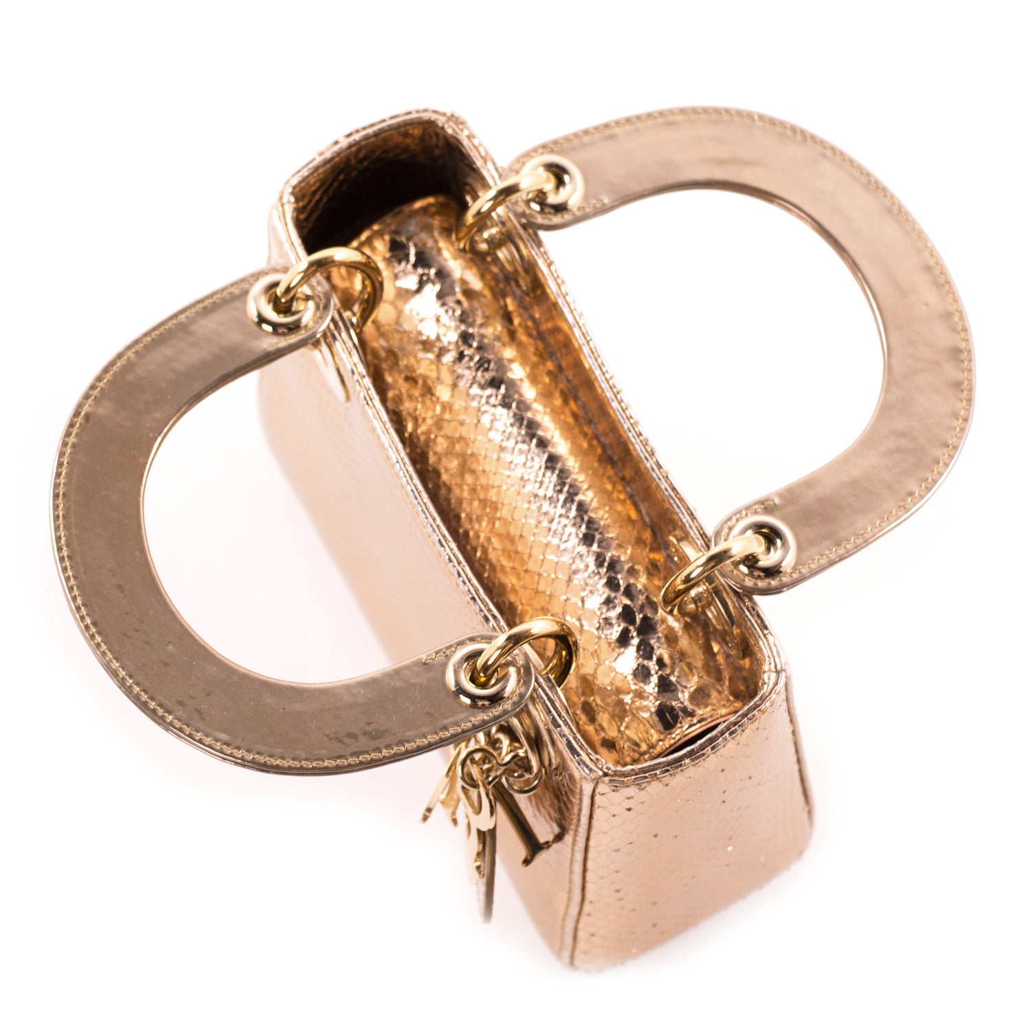 Shop authentic Christian Dior Mini Lady Dior Python at revogue for just ...