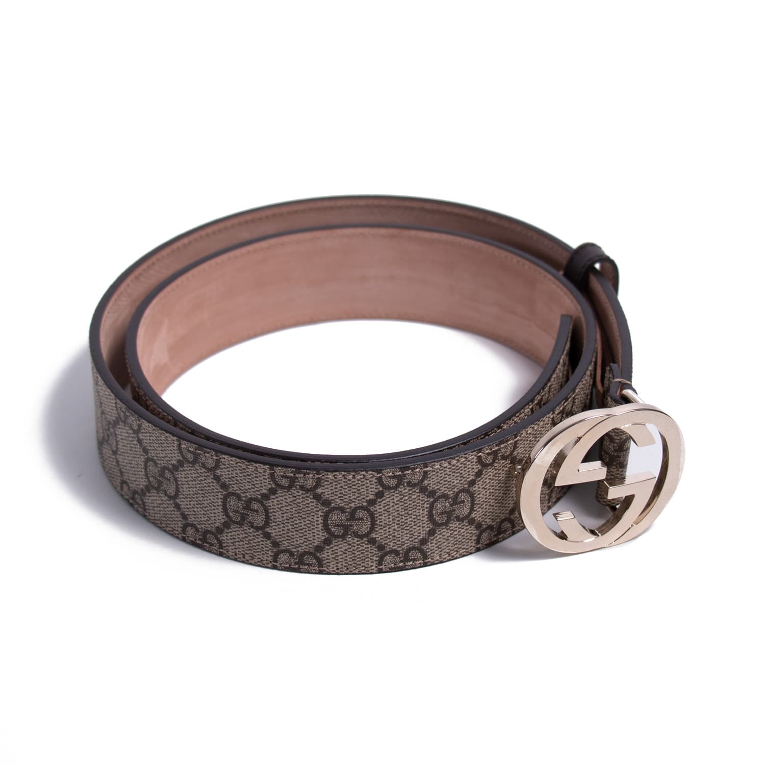 Shop authentic Gucci GG Interlocking Supreme Belt at revogue for just ...