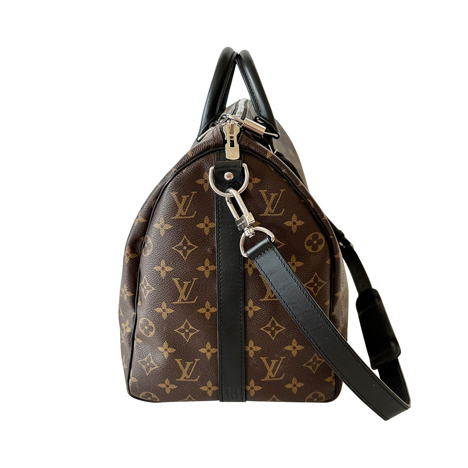 Shop authentic Louis Vuitton Keepall 45 Bandoulière Monogram Macassar ...